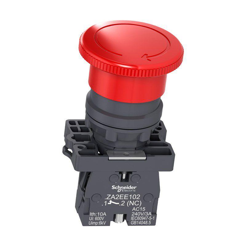 Botão de Emergência Giratório 1NF XA2ES542 Vermelho Schneider - Botões ...