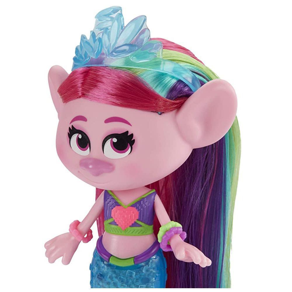 Brinquedo Boneca Trolls Sereia Poppy Com Luzes Hasbro F0307 - Bonecas ...