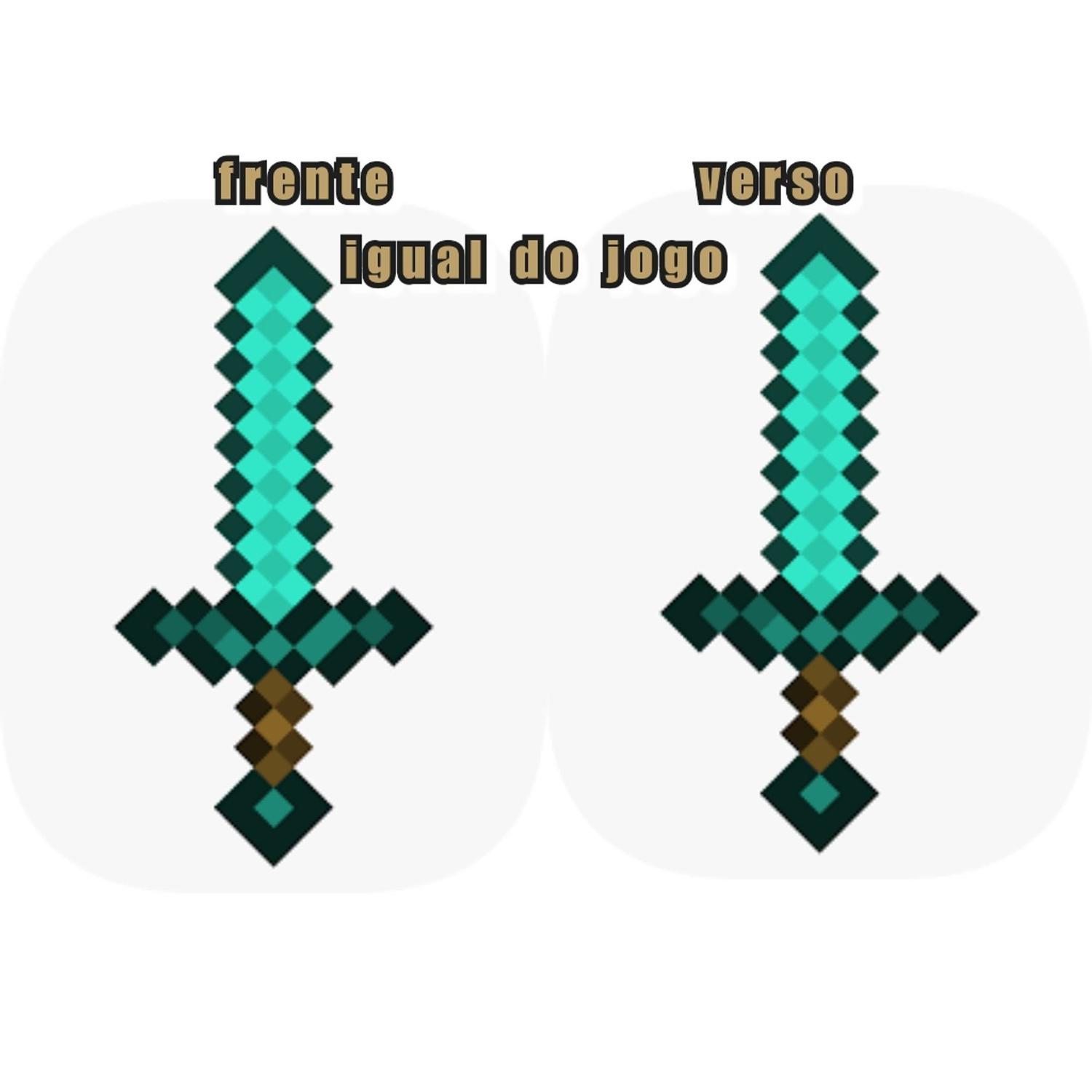 Brinquedo Minecraft espada para brincar ou colecionar mdf resistente ...