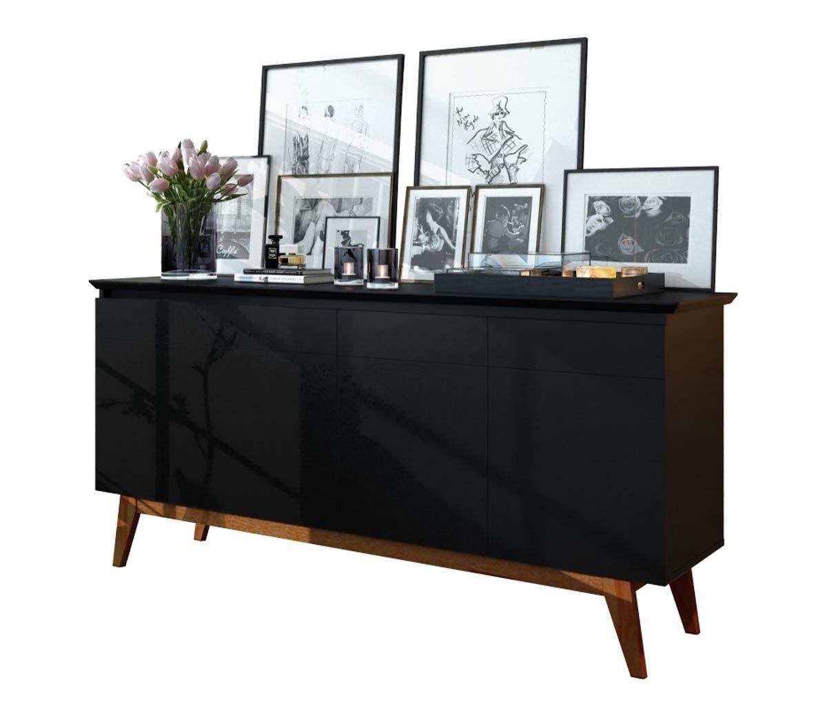 Buffet Classic Preto - Imcal Móveis - Buffet e Balcão para Sala de ...