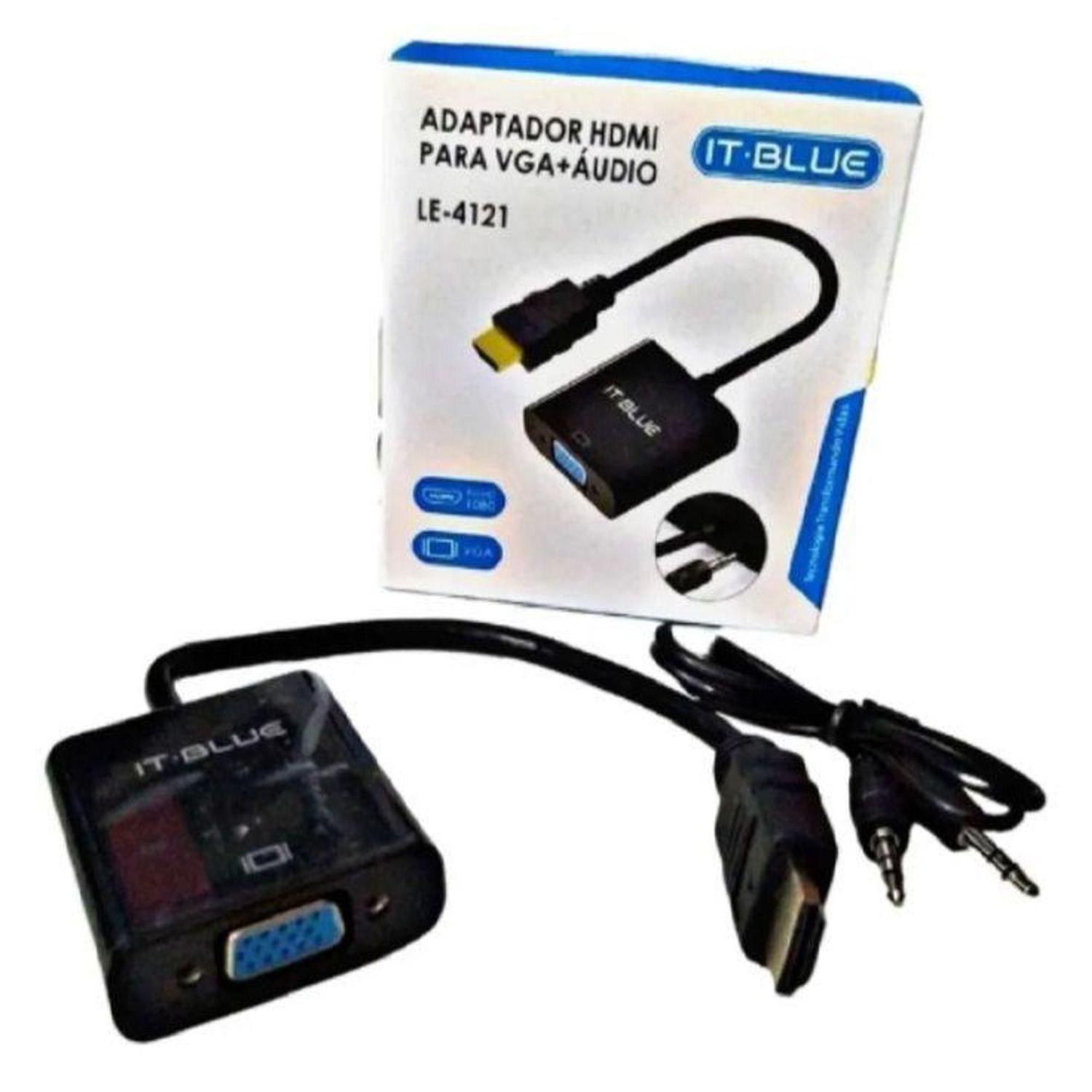 Cabo Adaptador HDMI x VGA Audio LE-4121 - Itblue - Cabo de Vídeo - Magazine Luiza