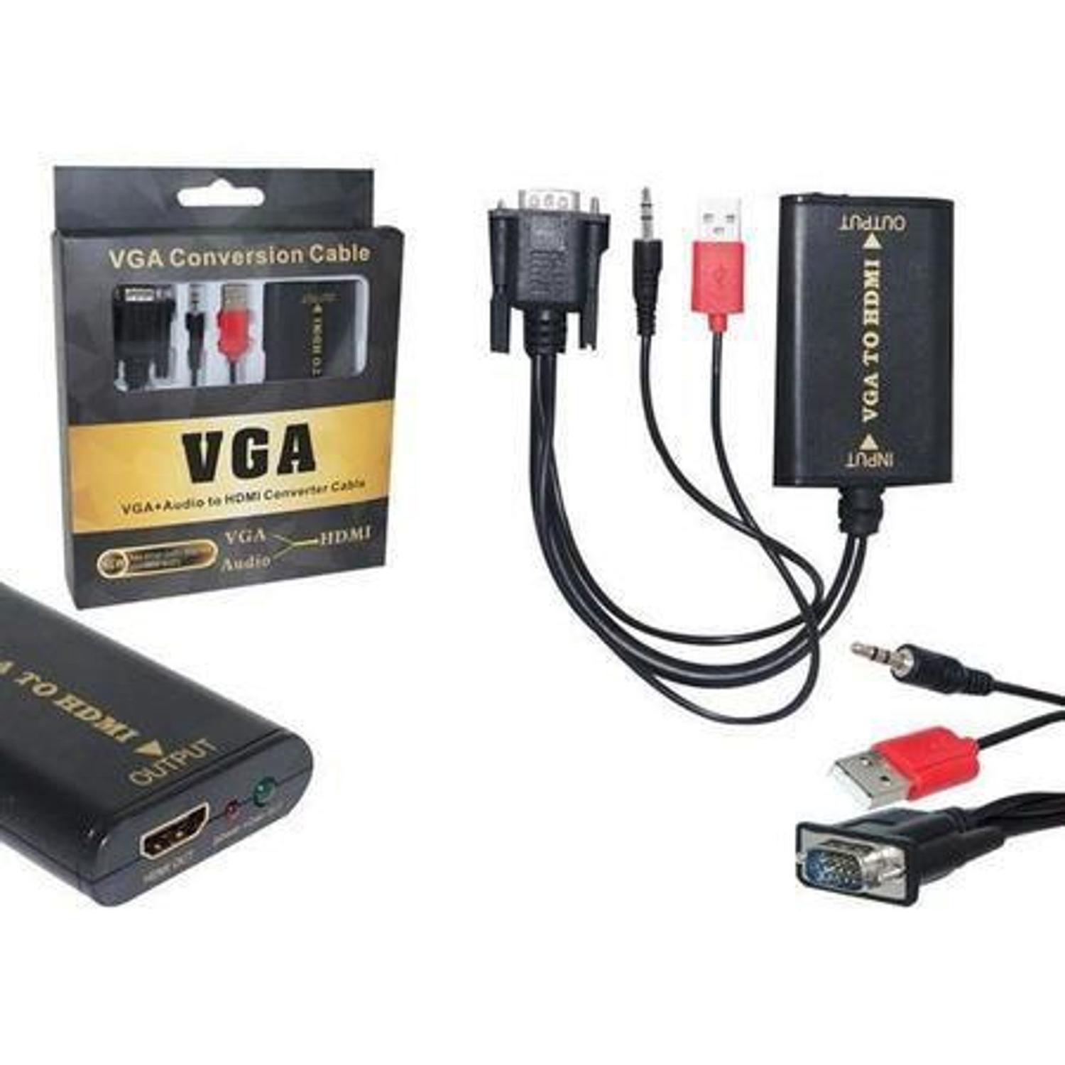 Cabo Conversor VGA Para HDMI Com Áudio USB - Lotus - dgs - Adaptadores - Magazine Luiza