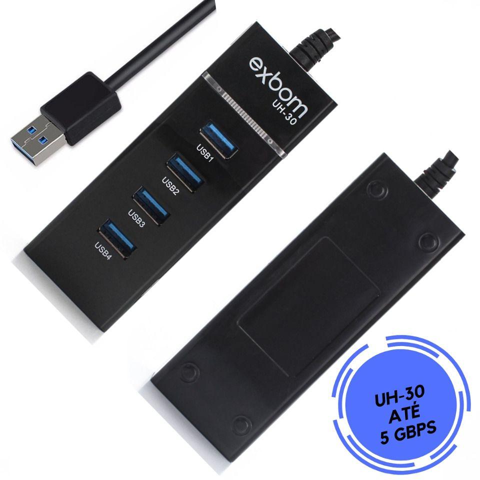 Cabo Extensor Usb 3.0 Alta Velocidade Hub 4 Portas Usb para Notebook Pc ... Cabo Extensor Usb 3.0 Alta Velocidade Hub 4 Portas Usb para Notebook Pc ...
