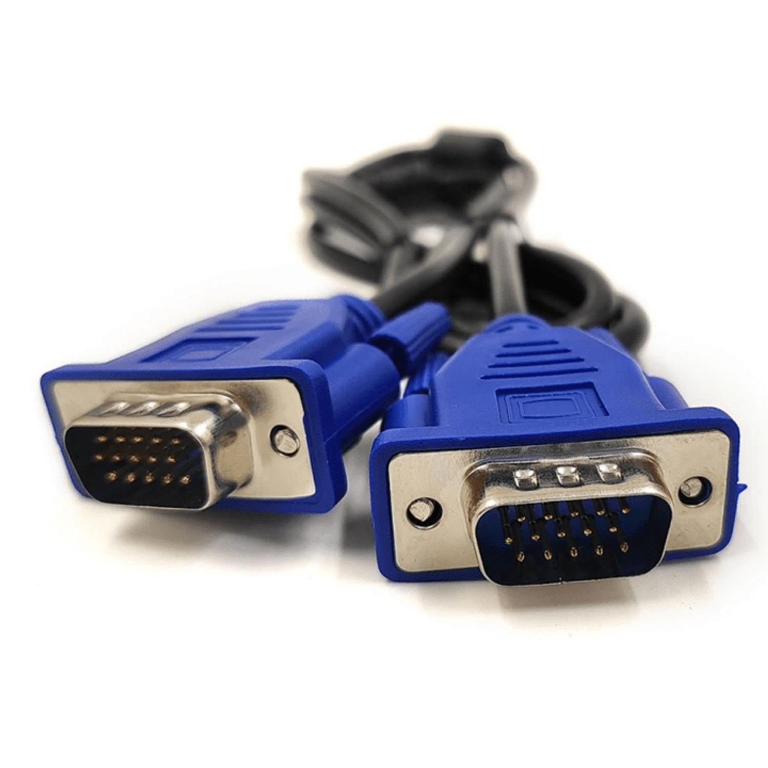 Cabo Monitor VGA + VGA Macho DB15 Com Filtro Contra Inteferência 1.5 ...