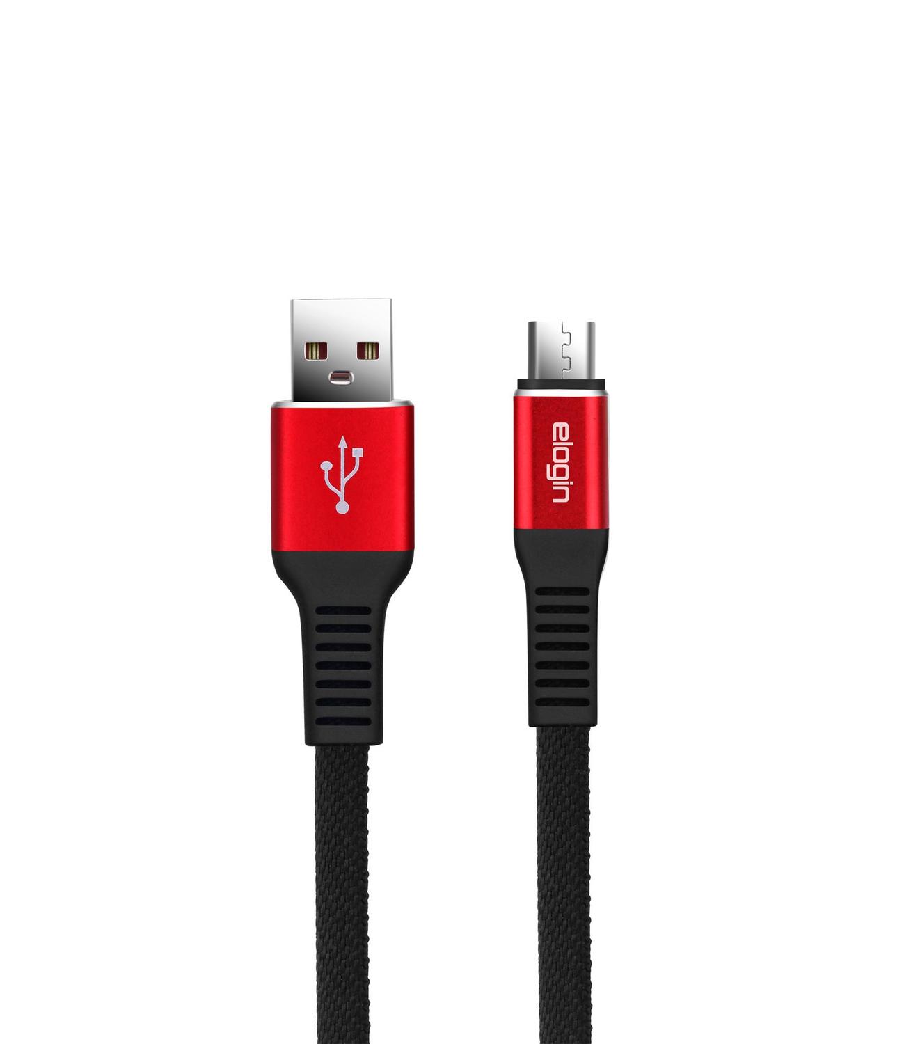 Cabo usb em tecido micro V8 - elogin - Micro USB - Magazine Luiza