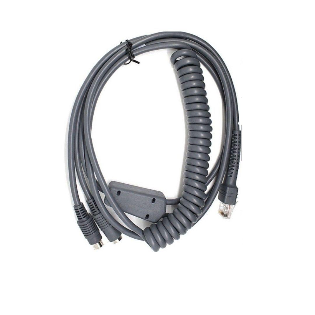 Cabo Zebra PS2 Para Leitor Symbol Motorola- Espiral 2,8 m - Cabo PS/2 ...