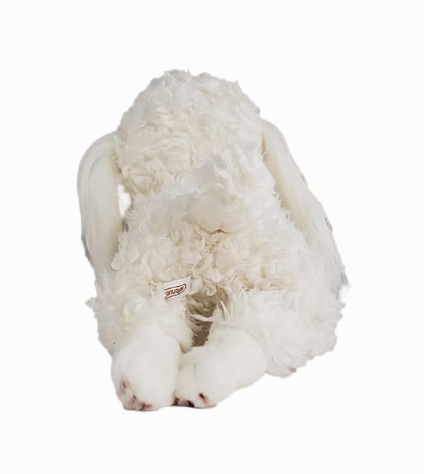 Cachorro De Pelúcia Poodle Branca Deitado Manuque P27P 35 Cm - Pelúcia ...