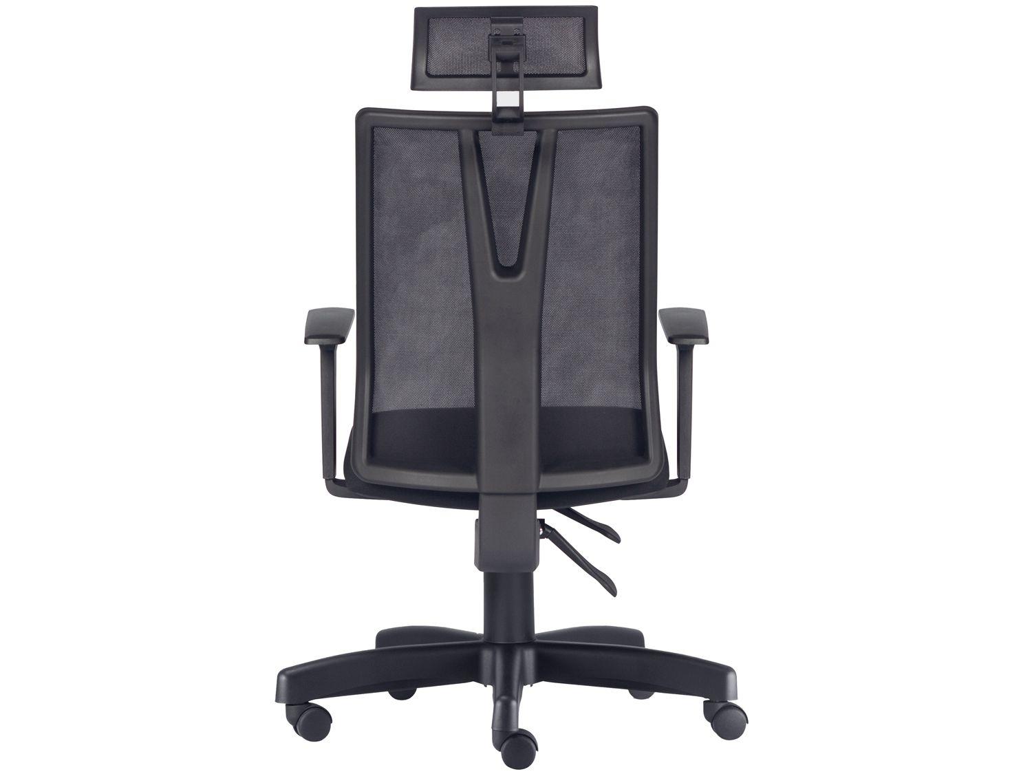 Cadeira de Escritório Presidente Giratória Preta - Office Addit Premiun ...