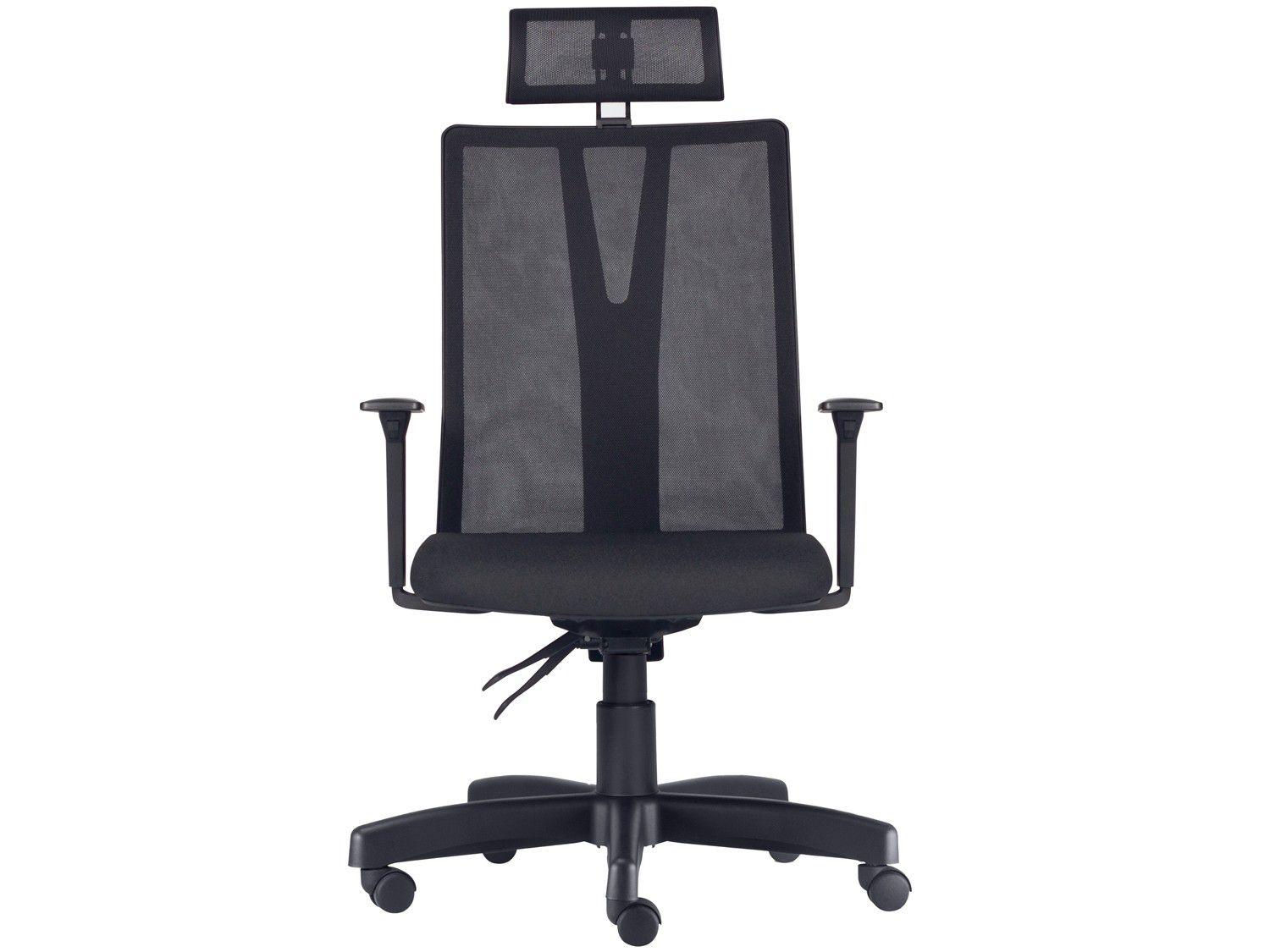 Cadeira de Escritório Presidente Giratória Preta - Office Addit Premiun ...