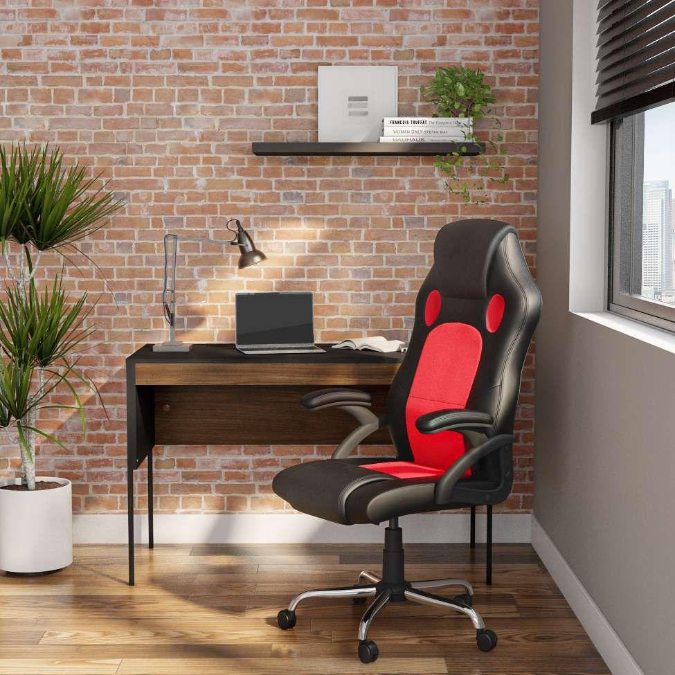 Cadeira Gamer Sarah Preta e Vermelha - Mobly - Cadeira Gamer - Magazine ...