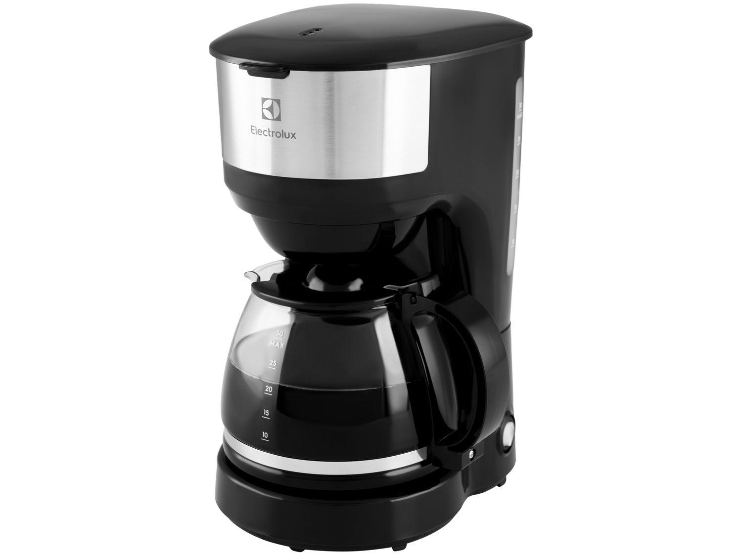 Cafeteira Elétrica Electrolux Efficient ECM20 30 Cafés Preto e Inox