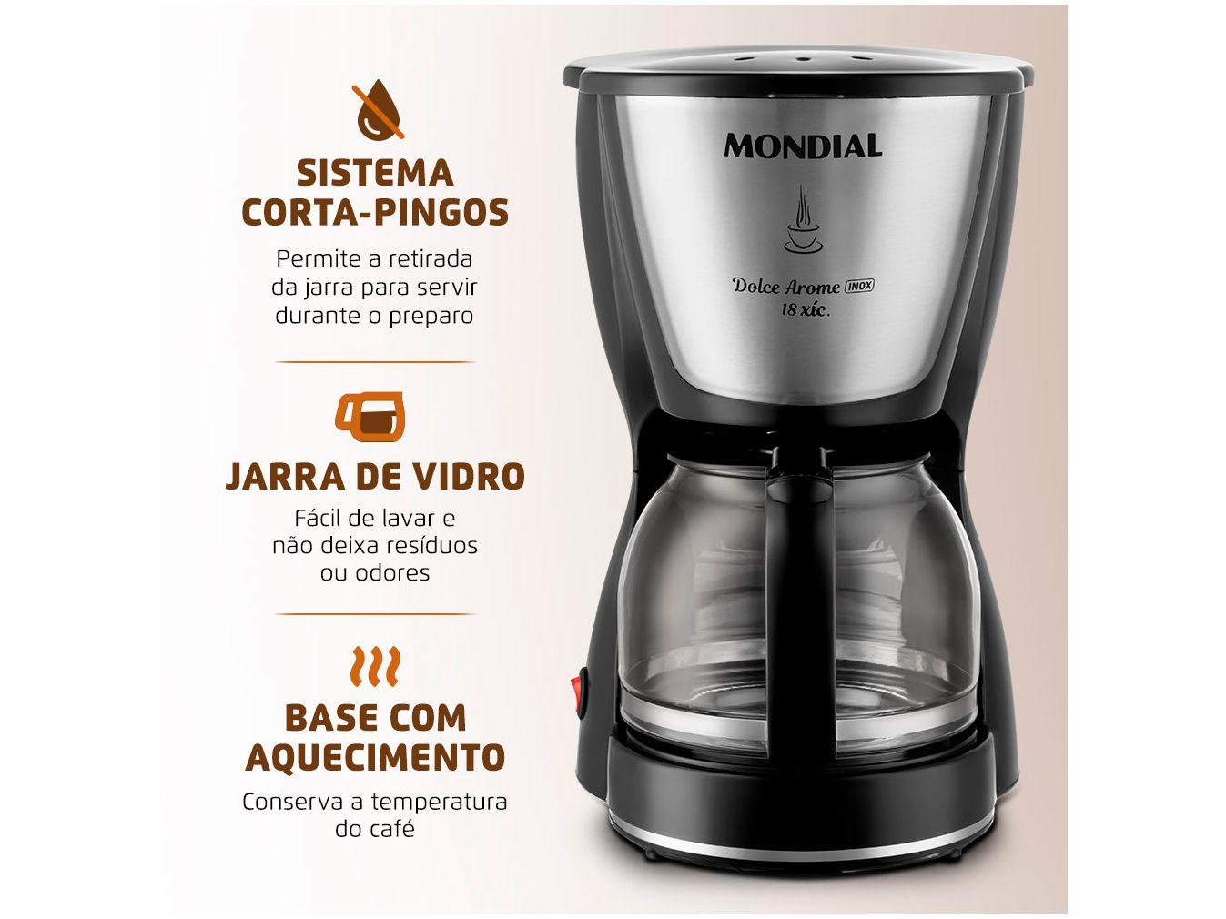 Cafeteira Elétrica Mondial Dolce Arome C-30 18X 18 Xícaras