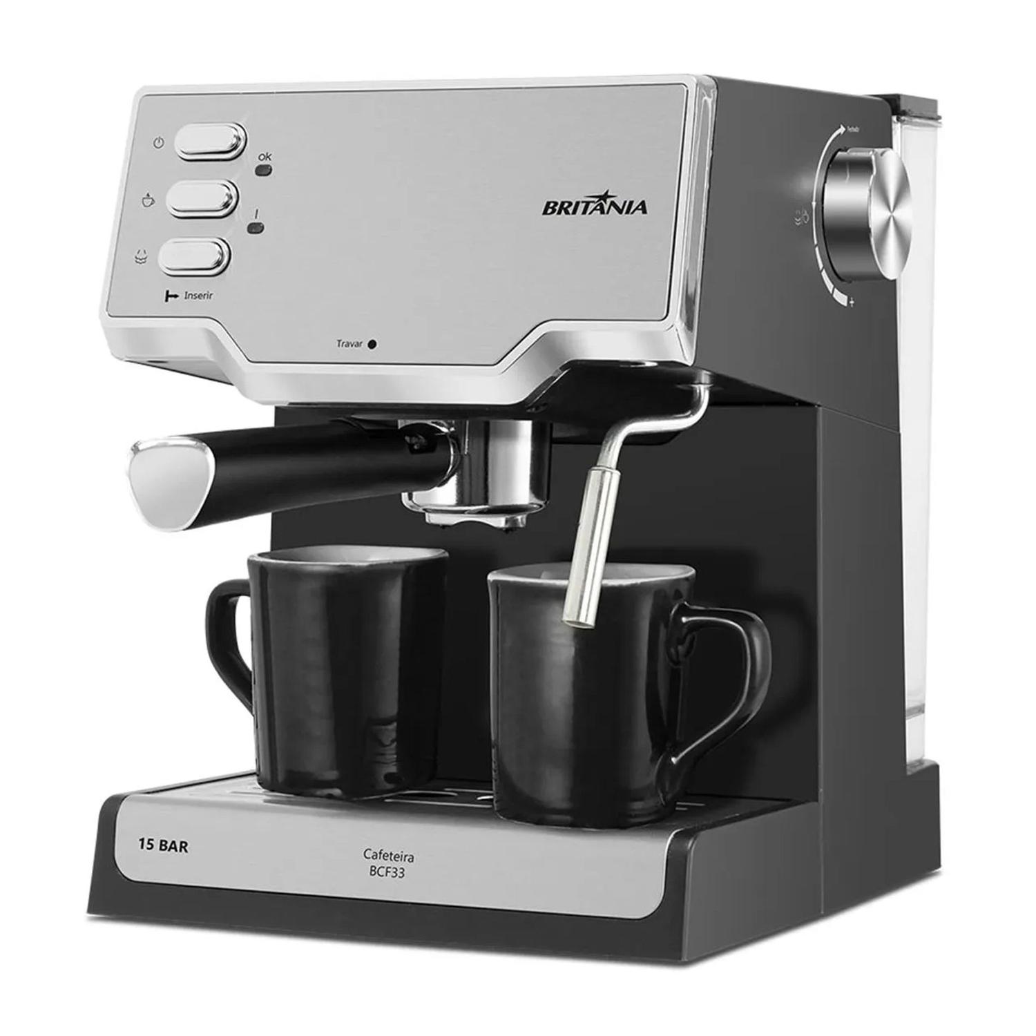 Cafeteira Expresso Britânia 15 Bar 1,6 Litros 850W BCF33 127V | Magalu ...