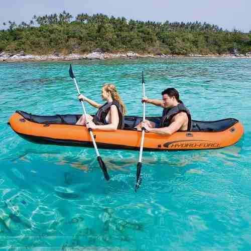 Caiaque Inflável Hydro Force Ventura Par Remos Canoa Bestway - Caiaque ...