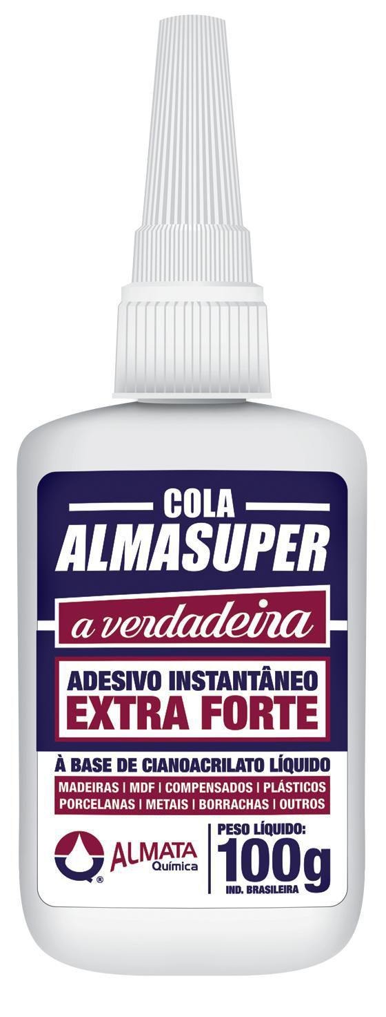 Caixa com 12 - Cola Instantanea Almasuper Extra Forte 100g - Almata ...