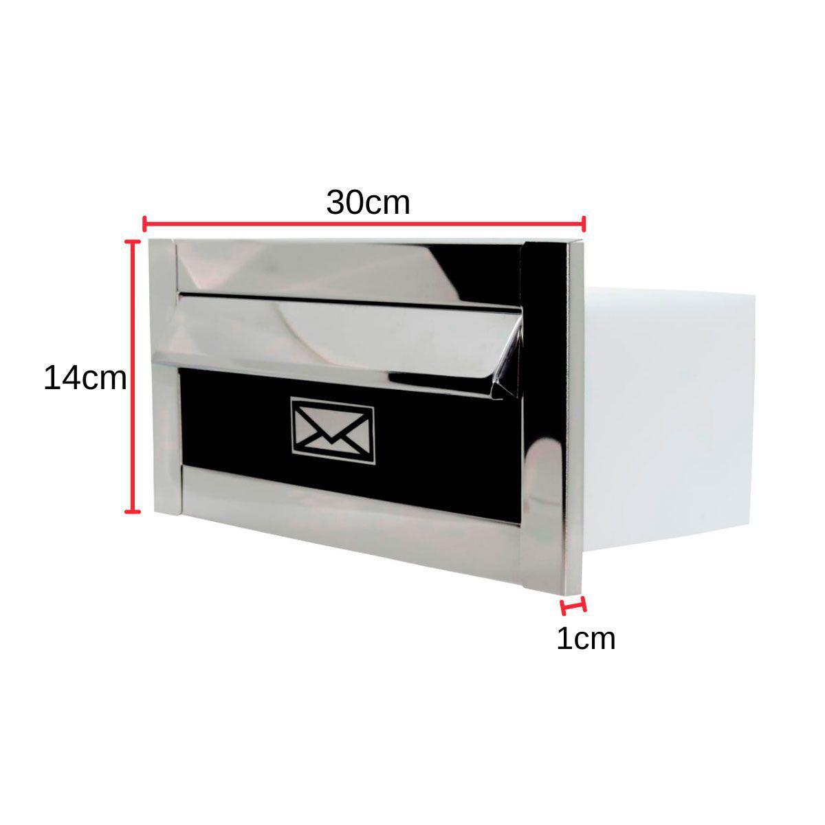 Caixa Correio Inox Carta Revista Jornal 23cm Profundidade DP - Takinox ...