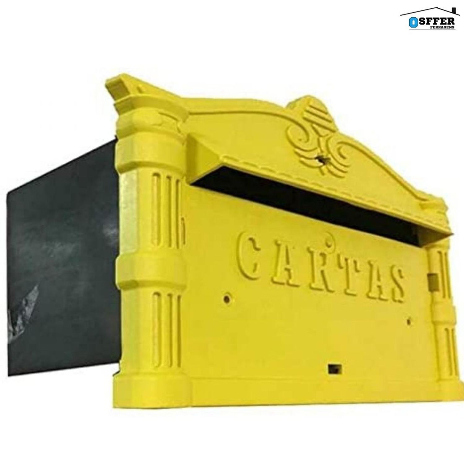 Caixa De Correios Pvc Amarela Casinha Thompson - Caixa de Correio ...
