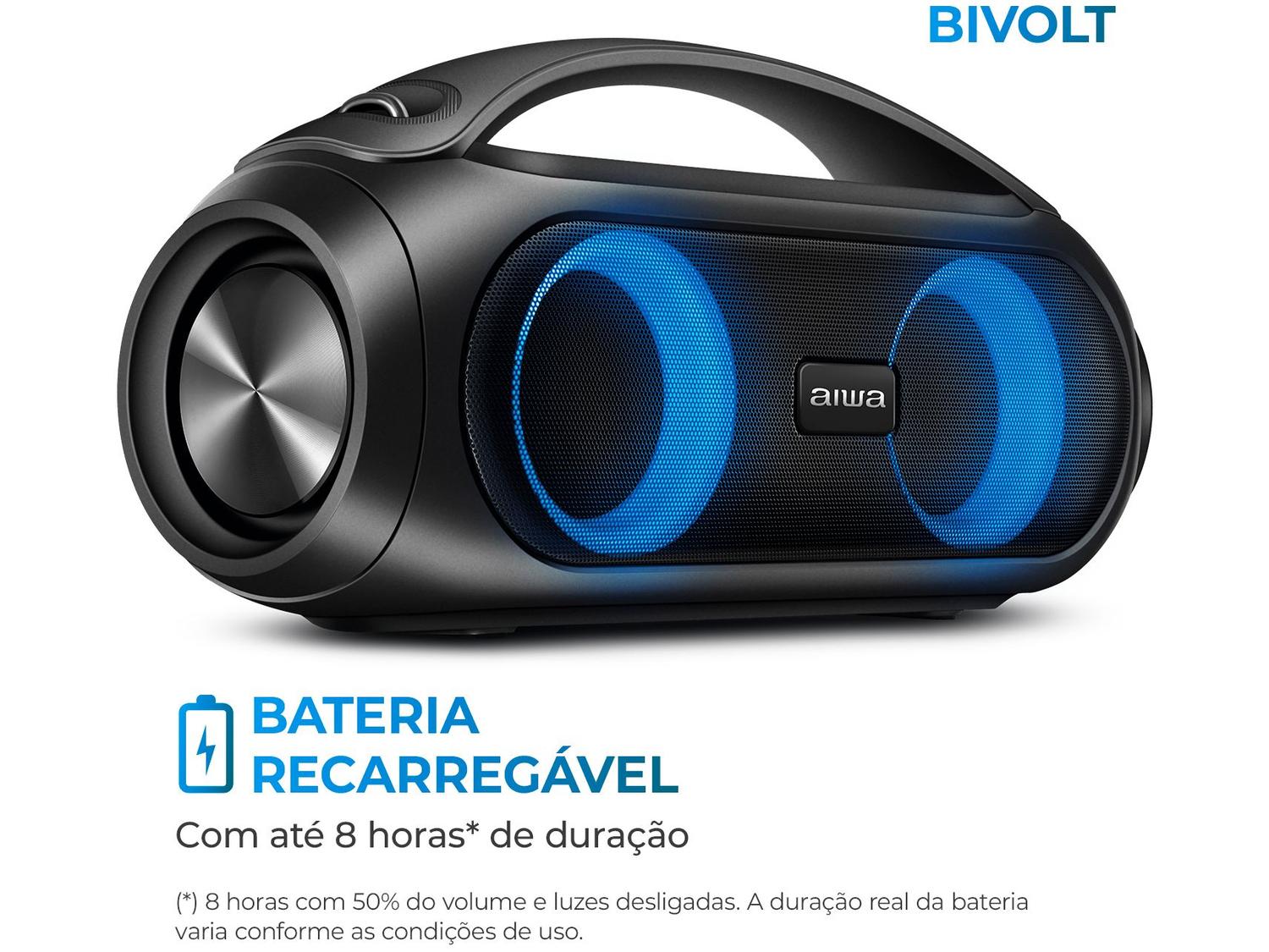Caixa de Som Aiwa AWS-BBS-02-A Bluetooth Portátil