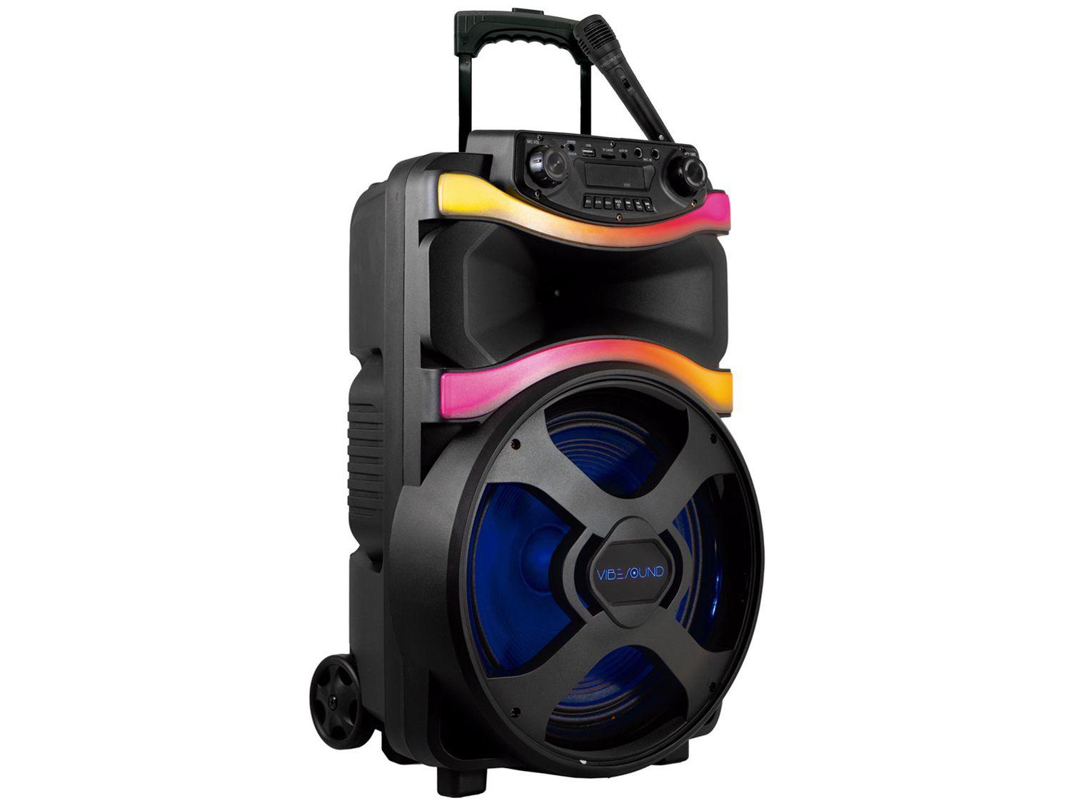 Caixa de Som Amplificada Bluetooth Vibe Sound V12 Power 800W USB com ...