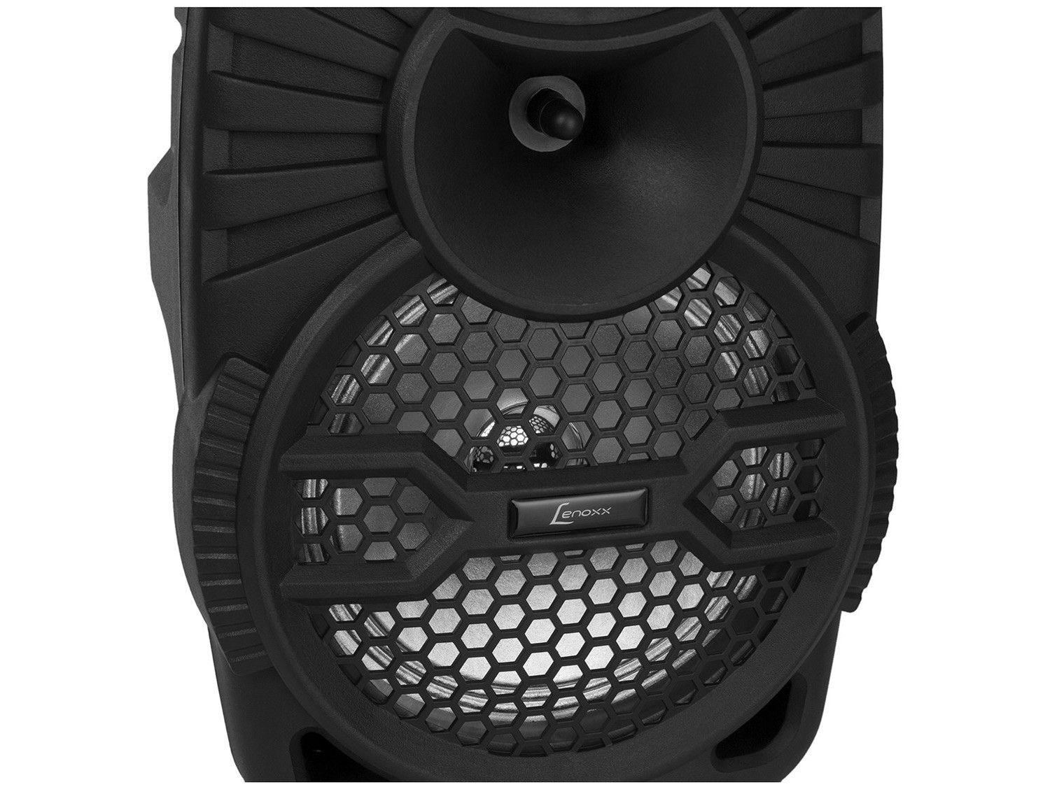 Caixa de Som Bluetooth Lenoxx CA 100 Portátil Amplificada 120W USB