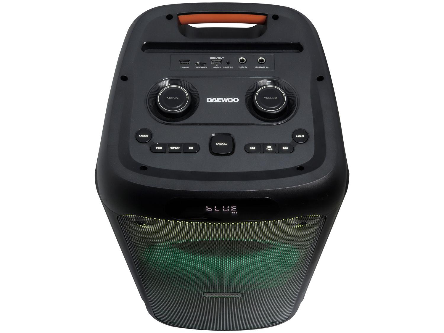 Caixa de Som Daewoo Partybox 2000 DW2000 Bluetooth Amplificada Portátil ...