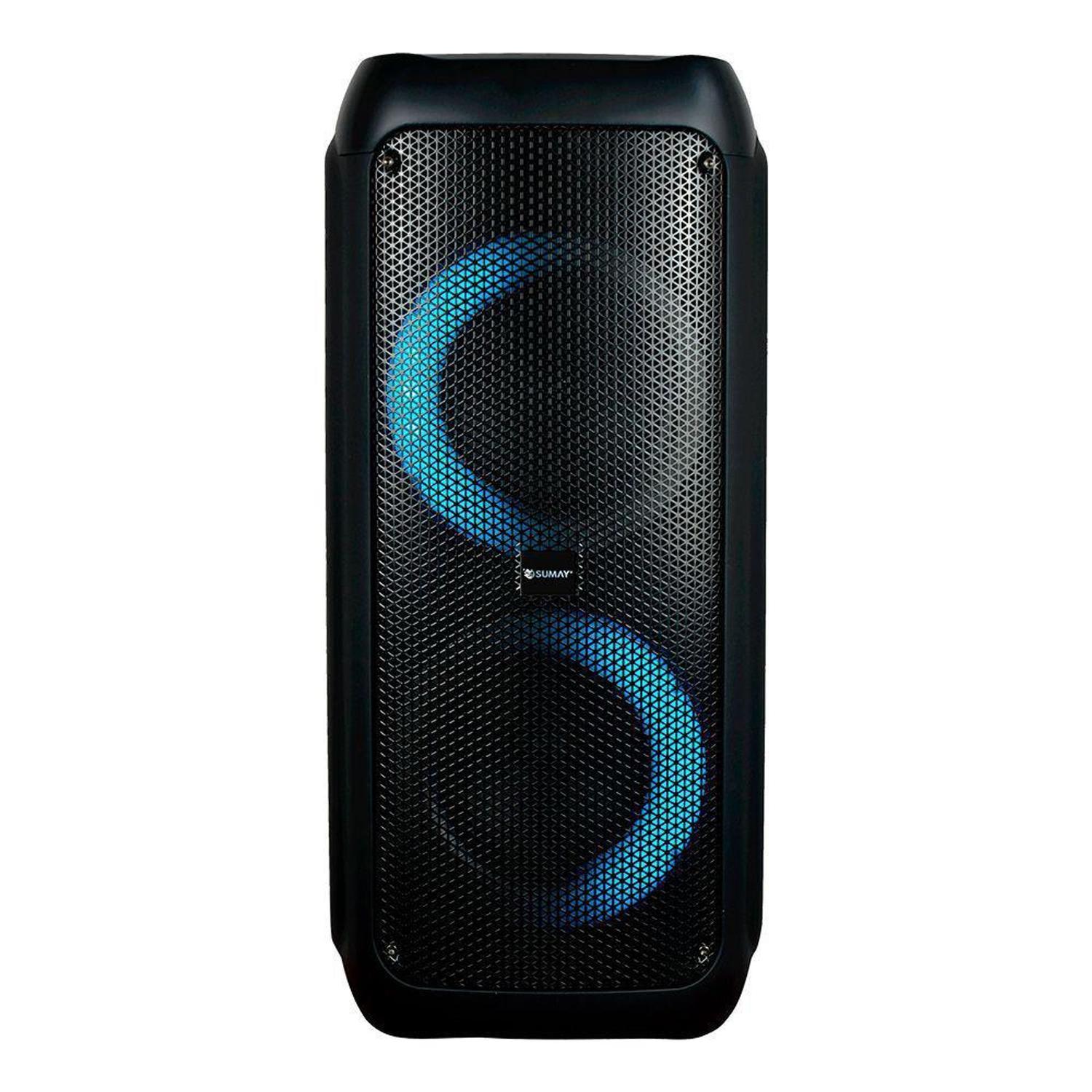 Caixa de Som Portátil Power Box 400W Rms USB Bluetooth Rádio FM Sumay ...