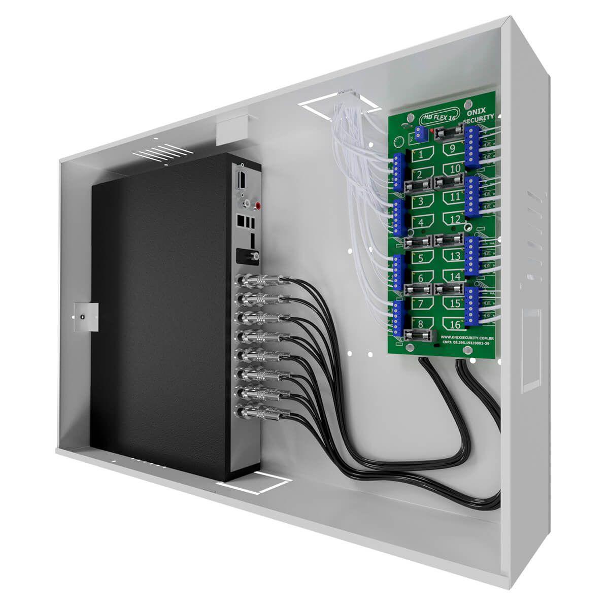 Caixa Organizadora Cftv 8 Canais Onix Hd 3000 Cabe Dvr Fonte - Onix ...