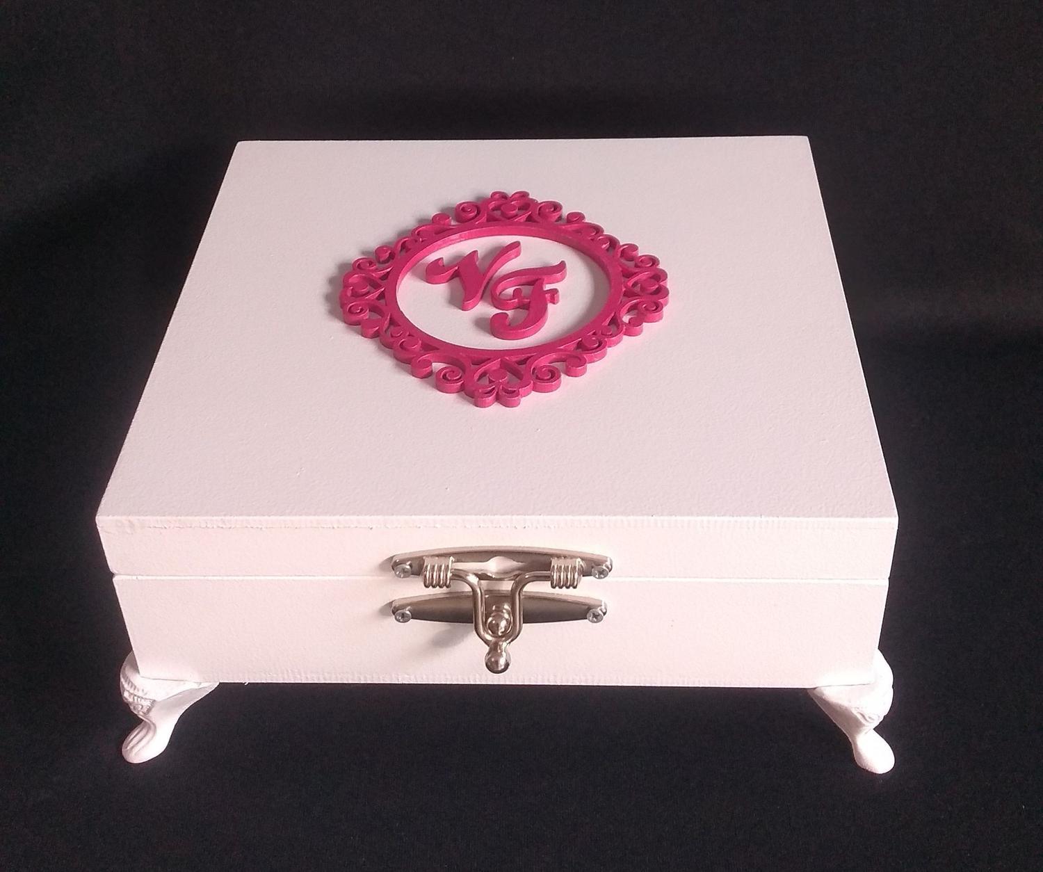 Caixa para lembrança Padrinhos Casamento - Atelier Adoro Mimos ...