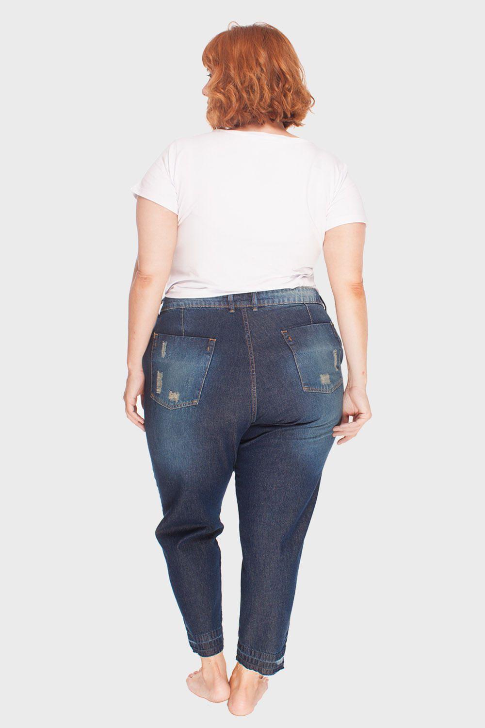 Calça Jeans Baggy Destroyed Plus Size - Bold - Calça Plus Size Feminina ...