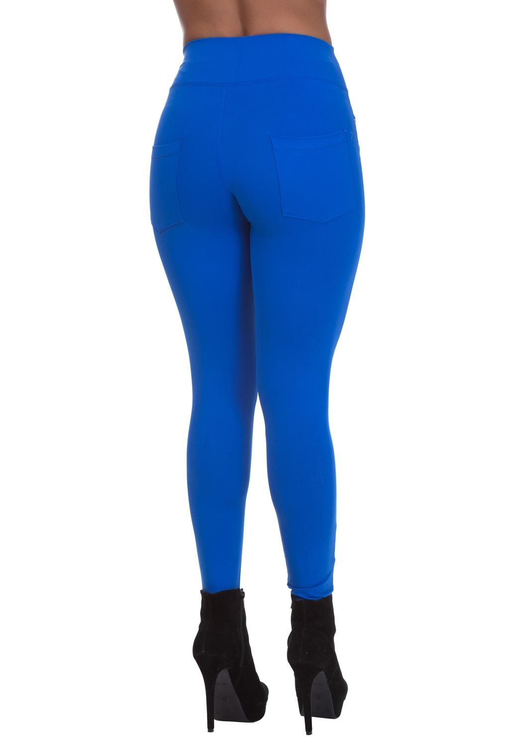 Calça Legging Feminina Miss Blessed Montaria Zíper Azul - Calça Legging ...