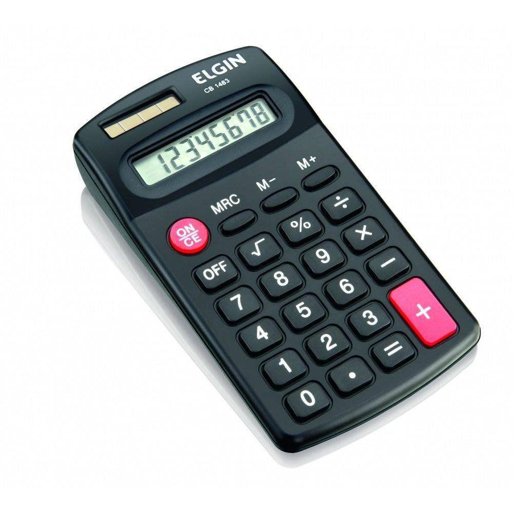Calculadora de bolso 8 dígitos preta CB1483 - Elgin - Calculadora de ...