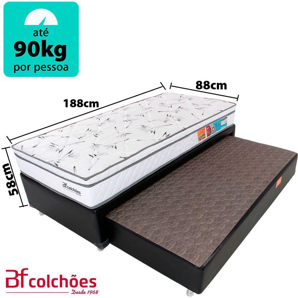 Cama Box Solteiro Colchão Molas Ensacadas Com Pillow Bicama Auxiliar ...