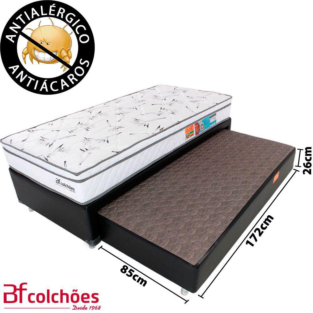 Cama Box Solteiro Colchão Molas Ensacadas Com Pillow Bicama Auxiliar ...