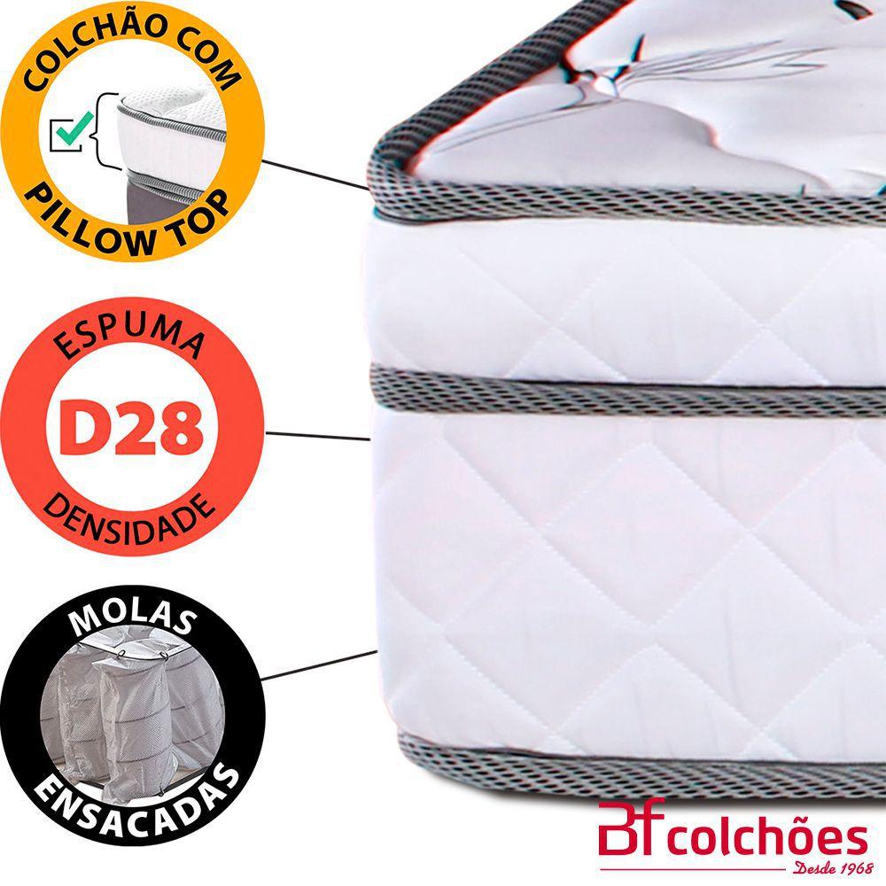Cama Box Solteiro Colchão Molas Ensacadas Com Pillow Bicama Auxiliar ...