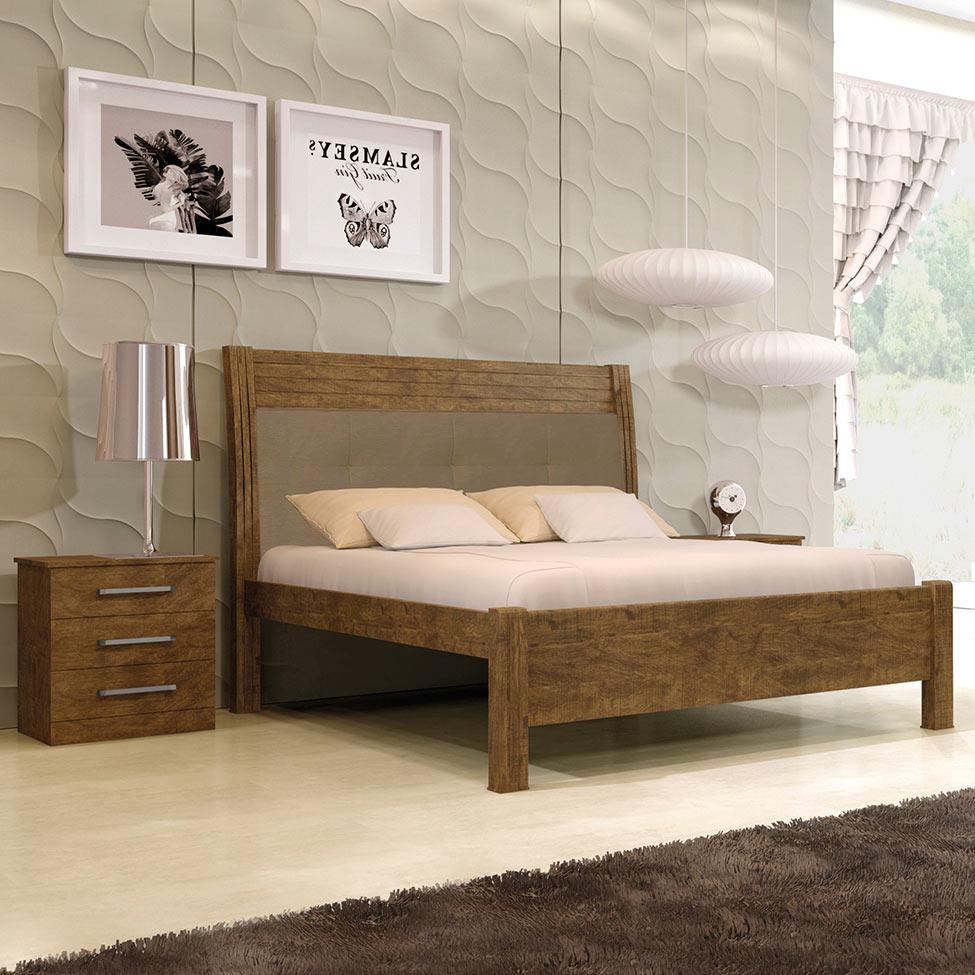 Cama Casal Gold Ypê e Marrom - Leifer - Cama de Casal - Magazine Luiza
