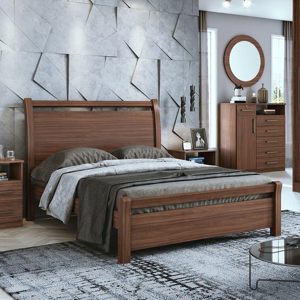 Cama Casal Real Plus Imbuia Naturale - Lopas - Cama de Casal - Magazine ...