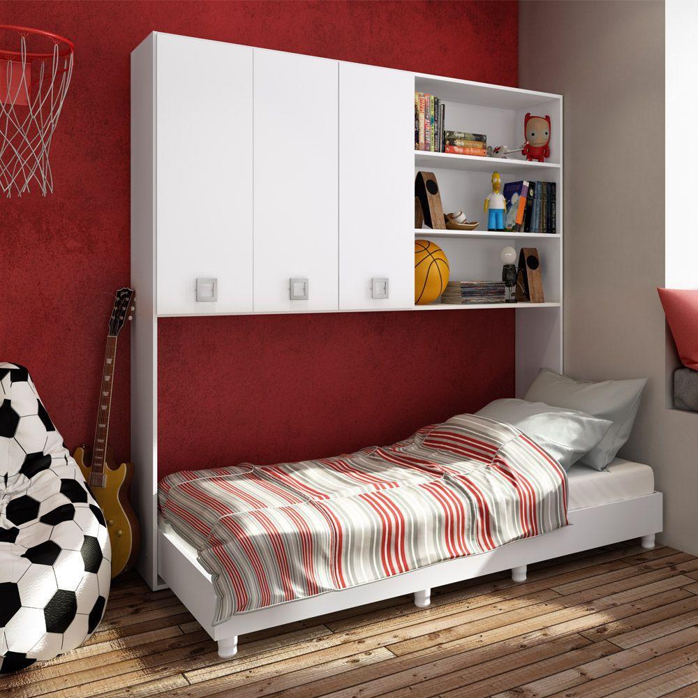 Cama Conjunto Sun Multifuncional Articulável 3 Portas CM2080 BR Branco ...