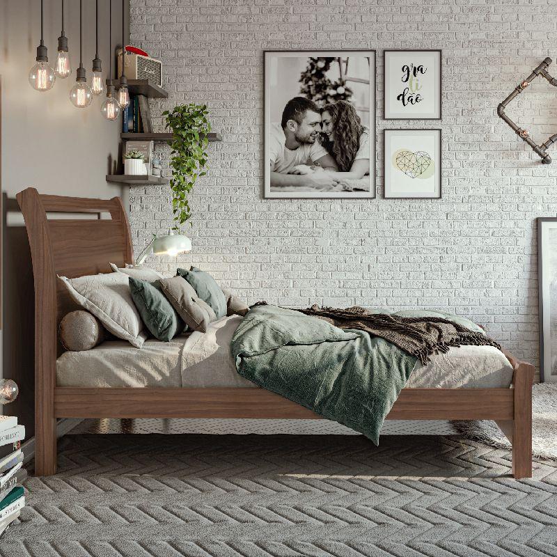 Cama de Casal Reali Lopas Imbuia/ImbuiaOff - Cama de Casal - Magazine Luiza