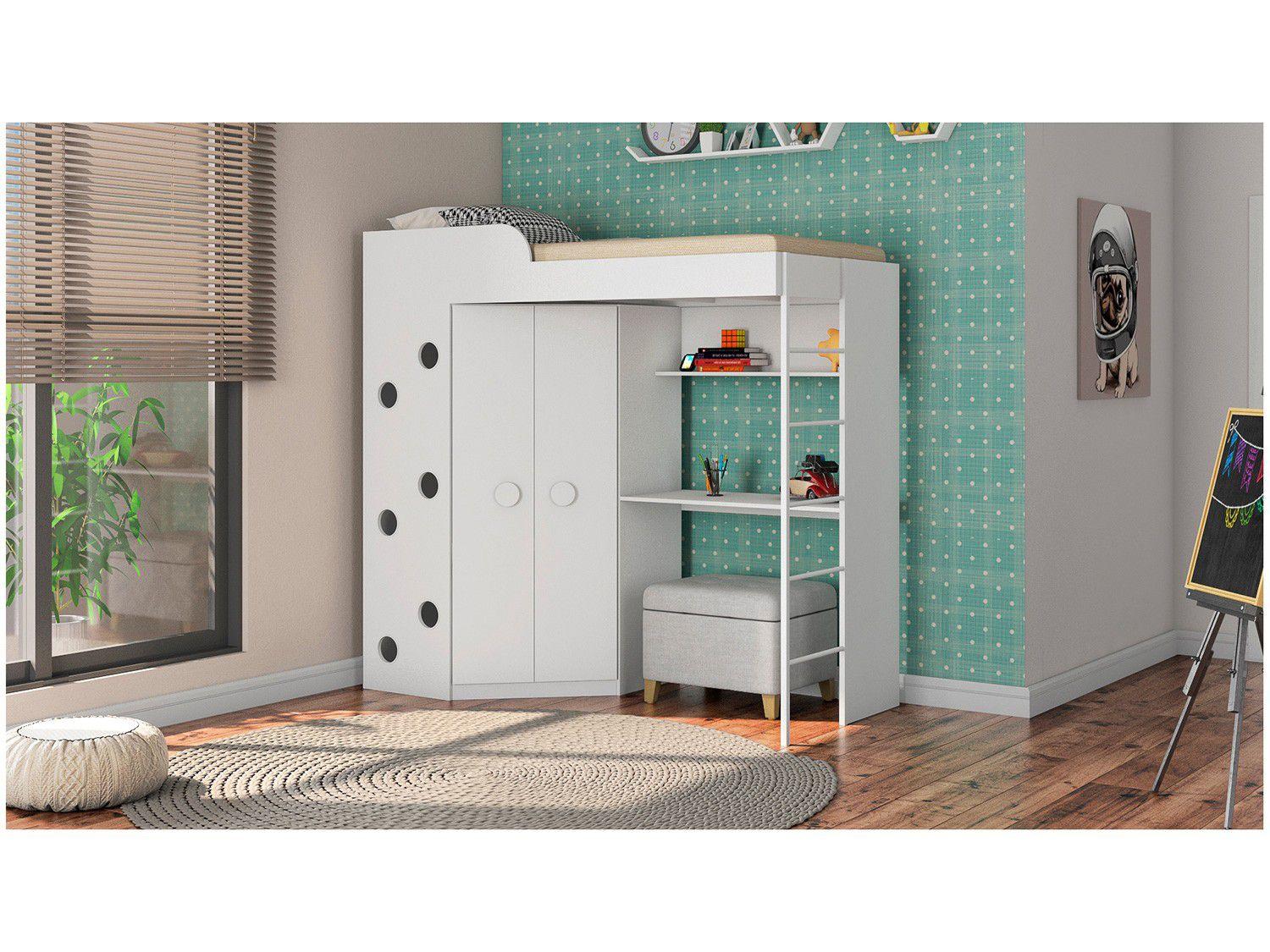 Cama Solteiro Multifuncional Elevada Politorno - Alagoas - Cama de ...