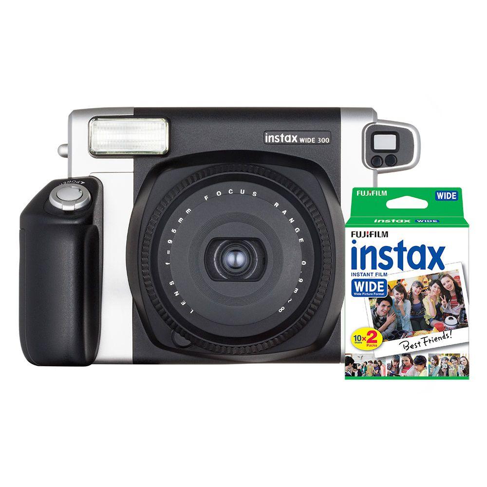 Câmera Instantânea Fujifilm Instax Wide 300 + Filme 20 poses - Câmeras ...