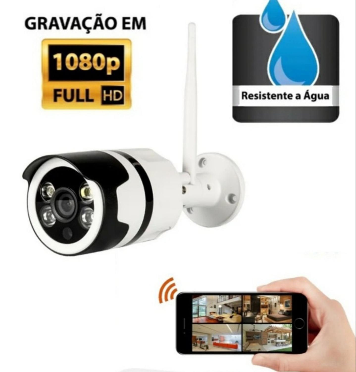 Câmera Ip Wifi Externa a prova d'água blindada ip66 Full Hd app yoosee ...