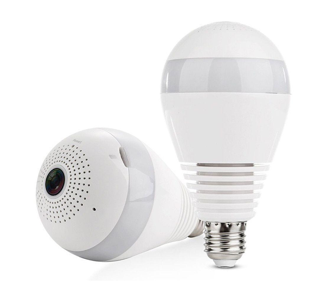 Câmera Lâmpada Espia Led 360º Wifi 720p Hd V380S Wifi - Yesstech ...