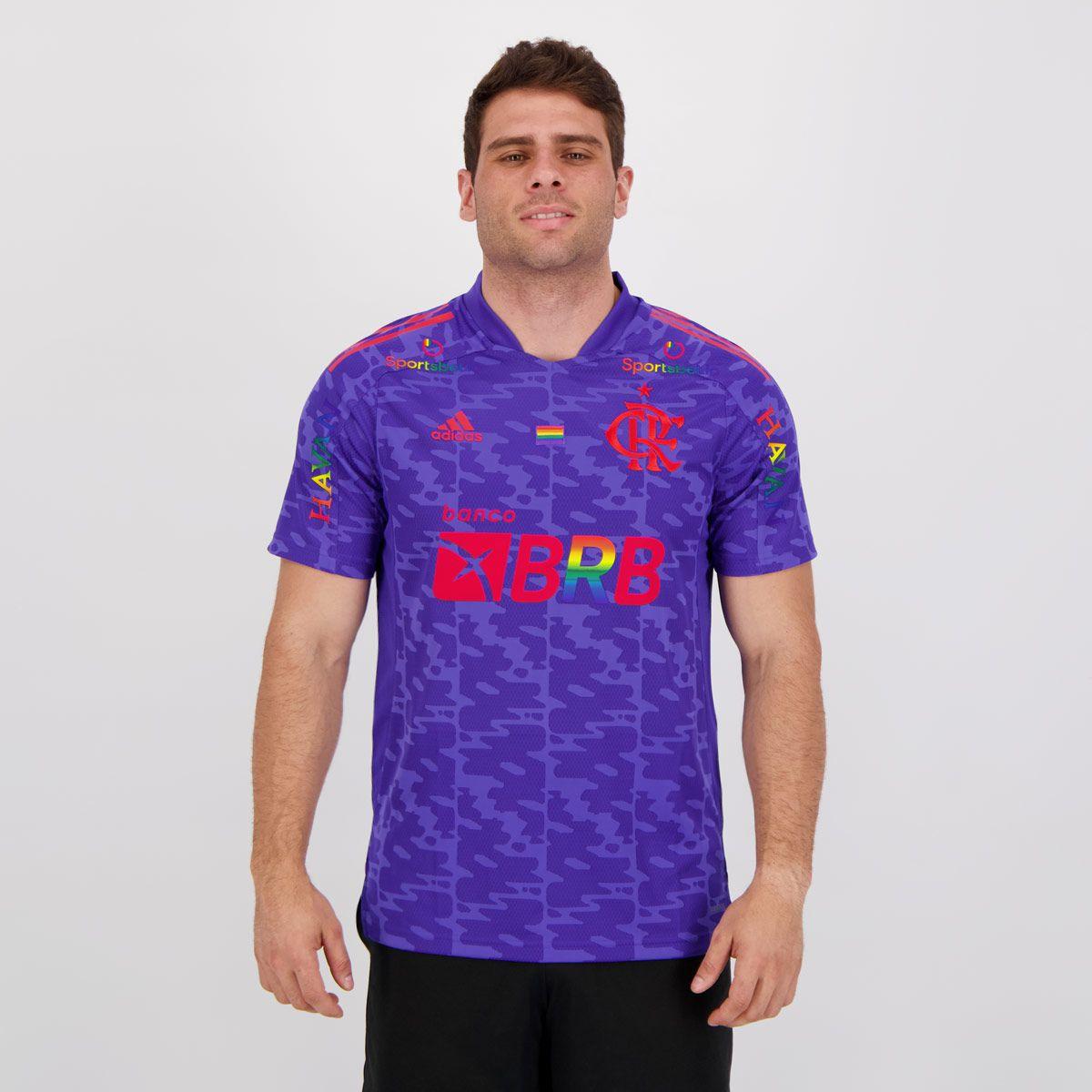 Camisa Adidas Flamengo Pride 2021 Com Patrocínio - Camisa de Time ...