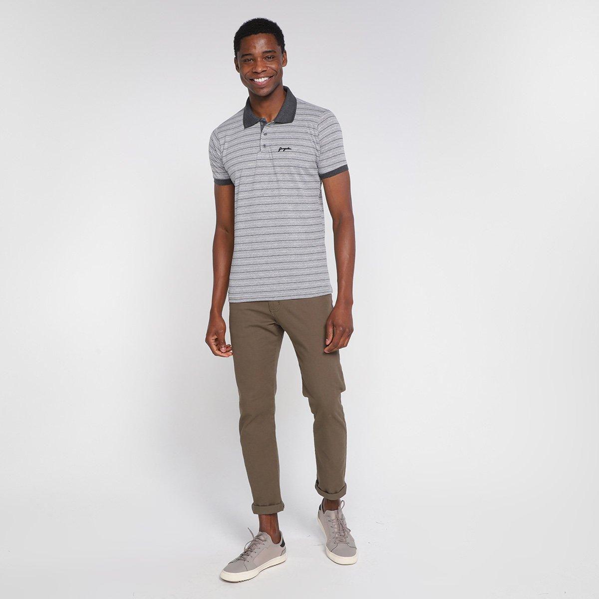 Camisa Polo Gangster Listrada Masculina - Camisas Pólo Masculinas ...