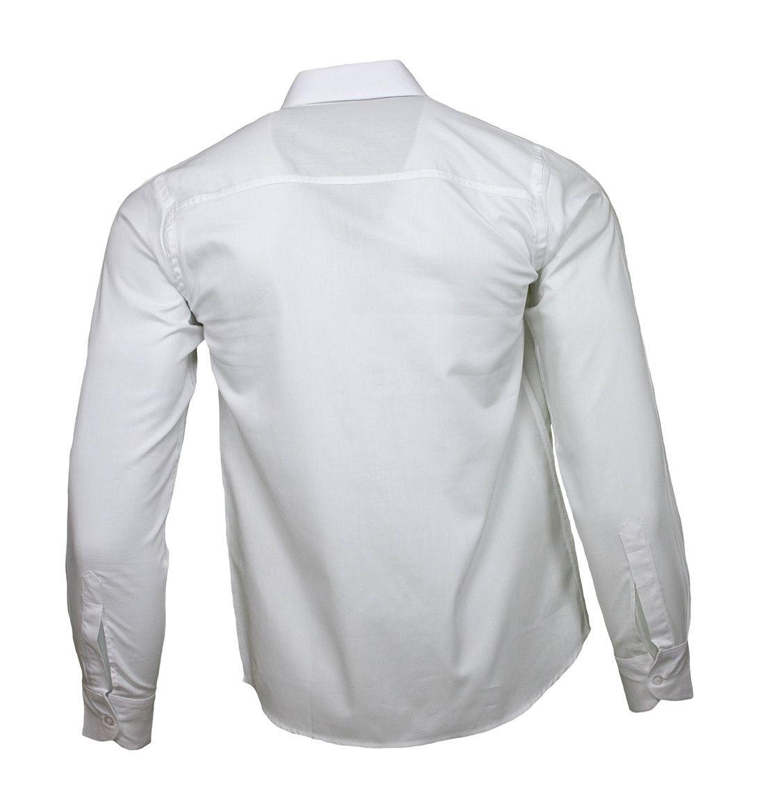 Camisa Social Masculina Branca Riscada - Kelvy'S Camisas - Camisas ...