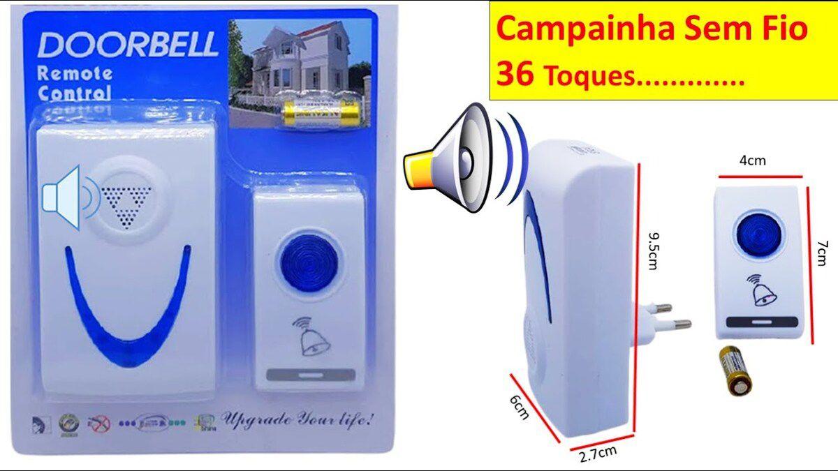 Campainha Residencial Sem Fio Resistente Água Casa Lehmox Masrca De ...