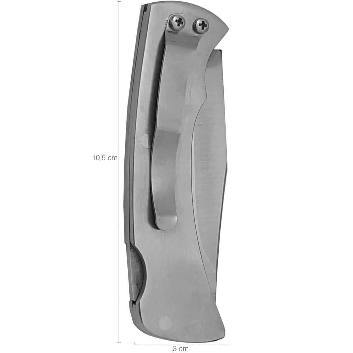 Canivete Aço Inox Dobrável Com Trava E Clip Tipo Americano - Zanline ...