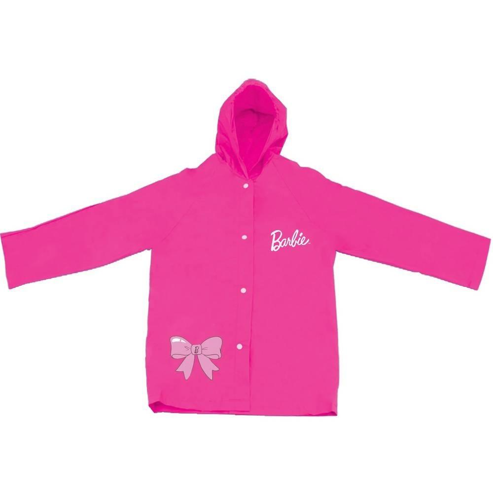 Capa De Chuva Rosa Da Barbie Infantil Com Touca Tamanho G - Brizi ...