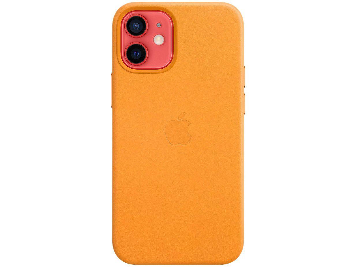 Capa de Couro com MagSafe Papoula - Laranja para iPhone 11 Mini ...