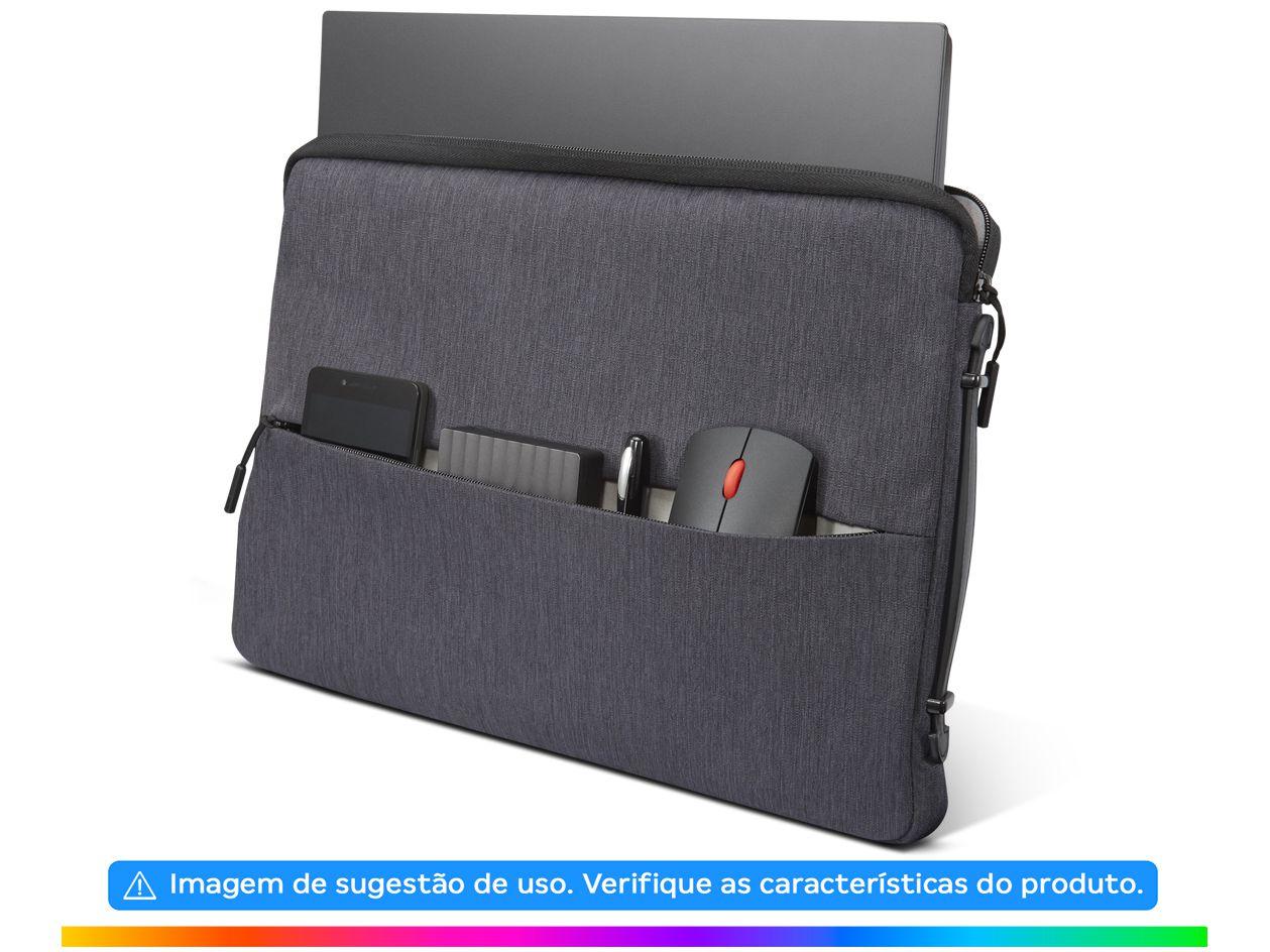Capa para Notebook 15.6” Lenovo Urban Sleeve Impermeável Cinza